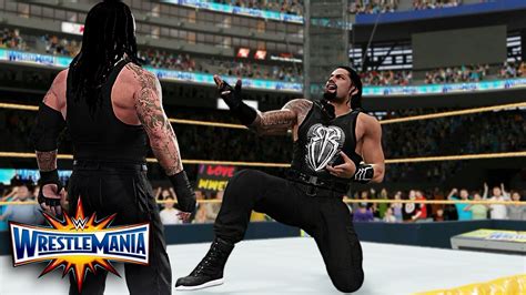 Wwe 2k17 Wrestlemania 33 Roman Reigns Vs Undertaker Youtube