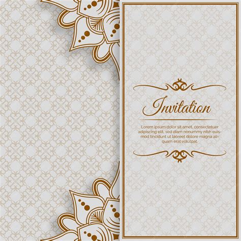 Premium Vector Invitation Background With Mandala Ornaments And Decorative Patterns