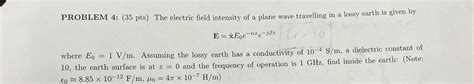 solved part a find the complex propagation constant part