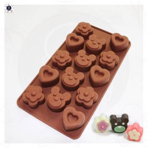 Heartandflowerandmicky Mouse Chocolate Mould Bake Away
