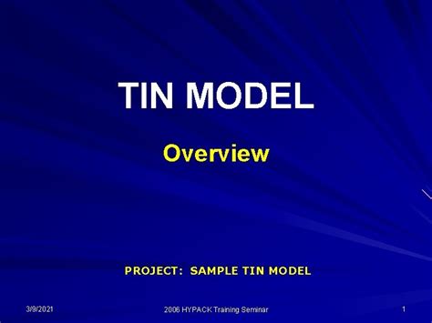 Tin Model Overview Project Sample Tin Model 392021