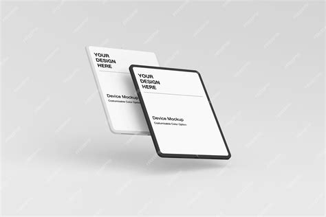 Premium Psd Customizable Background And Object Color For 3d Tablet Mockup With Realistic And