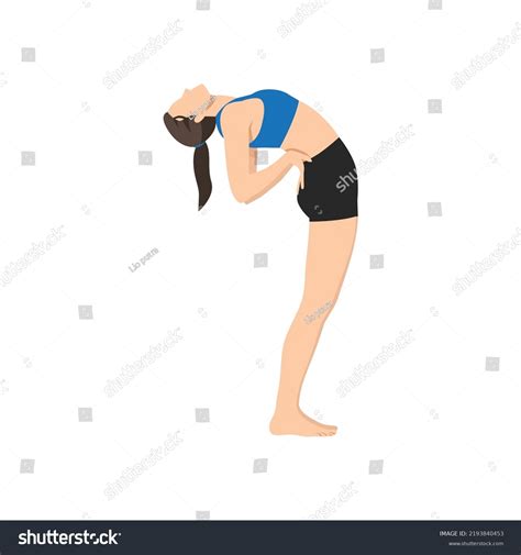 Woman Doing Standing Backbend Beautiful Girl Stock Vector Royalty Free