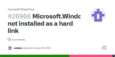 Microsoftwindowssdknetdll Not Installed As A Hard Link · Issue
