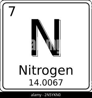 Nitrogen Symbol Element Number 7 Of The Periodic Table Of The Elements
