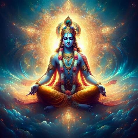 A Divine Figure Of Krishna Ai Generate Premium Ai Generated Image