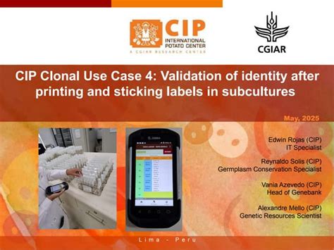 Cip Clonal Use Case 04 Validation Of Identity After Printing And Sticking Labels In