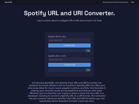 SpotiURL - Spotify Track URL & URI Converter — Buzzsonic