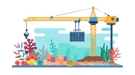 Bridge Construction Infrastructure Development Project Vector Design