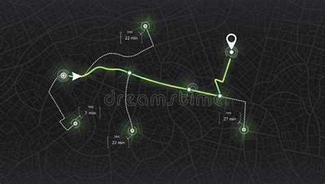 Gps Map City Street Road Abstract Transportation City Top View Hi