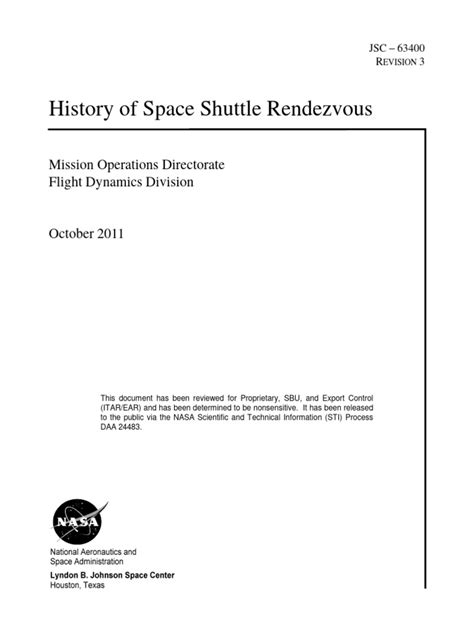History Of Space Shuttle Rendezvous Pdf Space Rendezvous Docking And Berthing Of Spacecraft