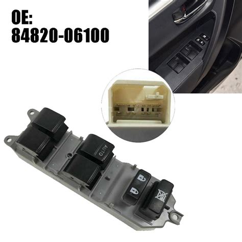 84820 06100 8482006100 Power Window Control Switch Regulator Button Fo