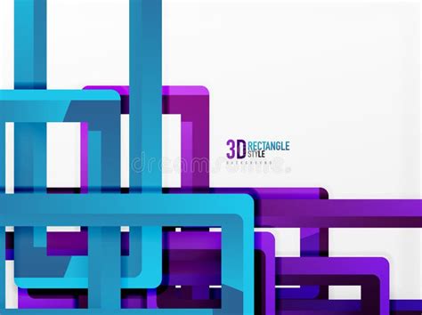 Rectangle Tube Elements Vector Background Stock Vector Illustration