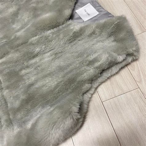 국산 고퀄 에코밍크퍼 페이크퍼 그레이 럭셔리 베스트 조끼 헬로마켓