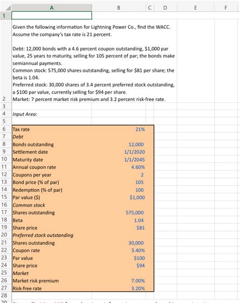 solved question 1 show all excel formulas question 2