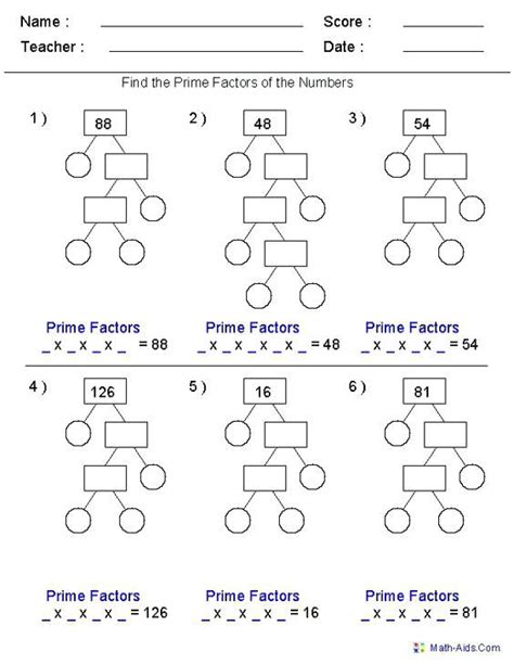 Factorization Exercises With Answers