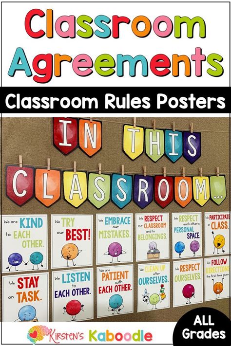 These Classroom Agreements Posters For Preschool Or Elementary Students