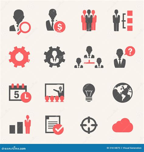 Internet Business Icon Set Stock Vector Illustration Of Document Internet 31614875