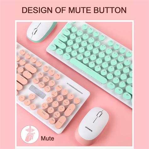 Retro Style Keyboard With Mouse Sets 2 4g Wireless Grandado