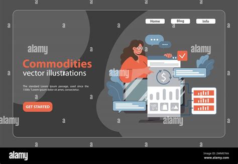 Confident Woman Navigates Commodities Market On Digital Interface