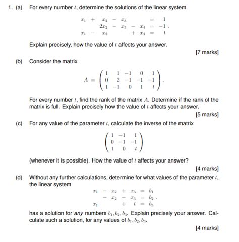 Solved A For Every Number L Determine The Solutions Of Chegg Com