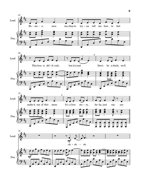 Sheet Love Story Taylors Version Sheet đệm Hát Piano Pdf Chords