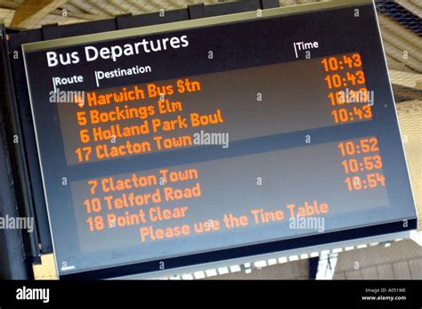 Timetable In Bus Station At Erin Birks Blog