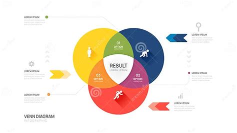Infographic Venn Diagram Chart Circle Template For Business Start Up Presentation With Venn