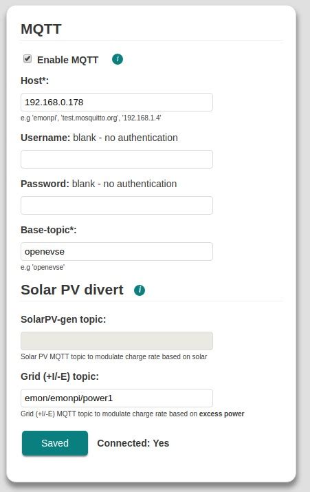 OpenEVSE To Cloud MQTT OpenEVSE OpenEnergyMonitor Community