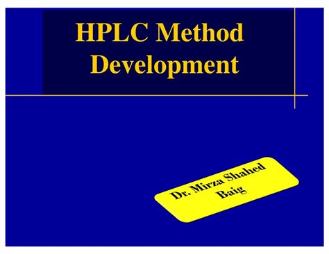ppt hplc method development powerpoint presentation free download