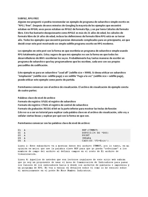 subfiles rpg free pdf software libre archivo de computadora