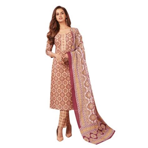 Cashmere Geomentri Print Kurti Pant And Dupatta Set Kurti Pant Dupatta