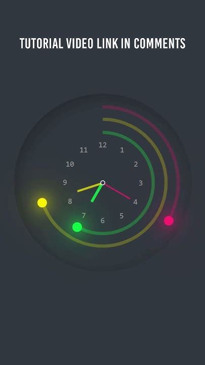 Working Analog Clock Using Html Css Svg Javascript Clock Shorts