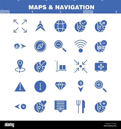 Maps And Navigation Solid Glyph Icon Pack For Designers And Developers Icons Of Food Fork