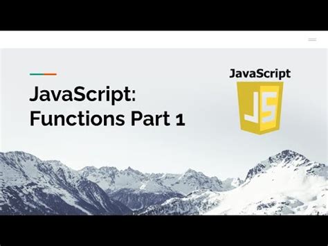 JavaScript Functions Part YouTube