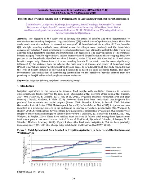 Pdf Benefits Of An Irrigation Scheme And Its Determinants To