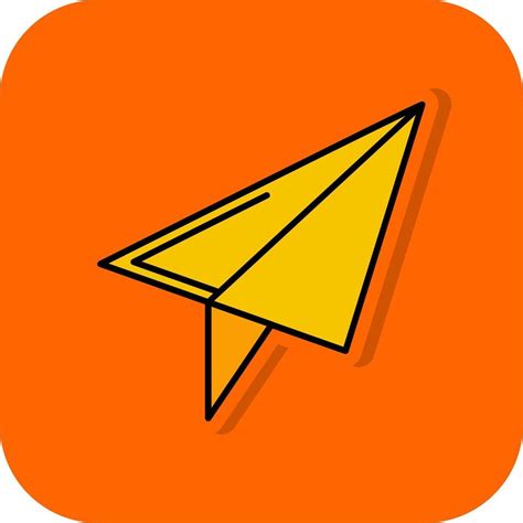 Paper Plane Filled Orange Background Icon 42939169 Vector Art At Vecteezy