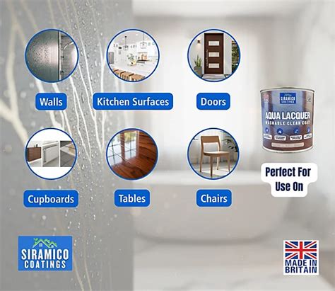 Aqua Lacquer Clear Gloss 1 Litre Waterbased No Odour Multi