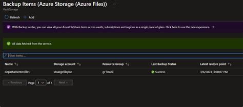 Habilitando O Backup De Compartilhamentos De Arquivos Do Azure Elton