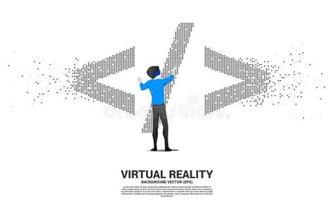 Silhouette Man Wear Vr Glasses Software Development Programming Tag