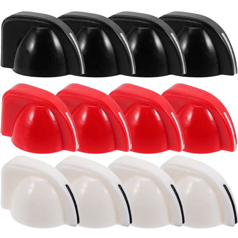 Hemoton 12pcs Potentiometer Knobs Amplifier Knobs Effect Pedal Knobs