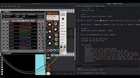 sending osc messages from foxdot to hydra and vcv rack tutorial youtube