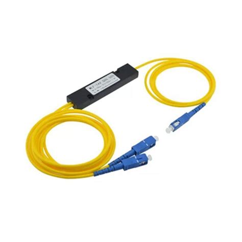 Passive Optical Splitter Steel Tube 09mm Scapc 1x8 Fiber Optic Plc