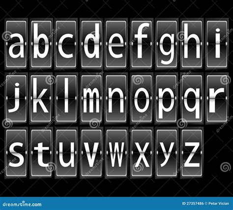 Airport Terminal Timetable Display Font Set Stock Vector Illustration Of Panel Airport 27357486