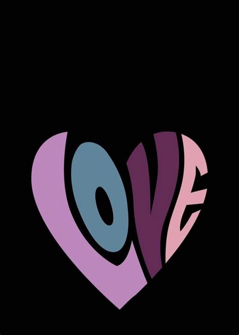 Love In Purple And Blue Wallpaper