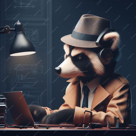 Premium Photo | Anthropomorphic rakoon detective's