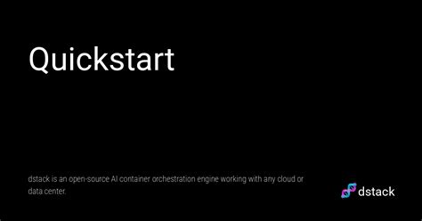 Quickstart Dstack