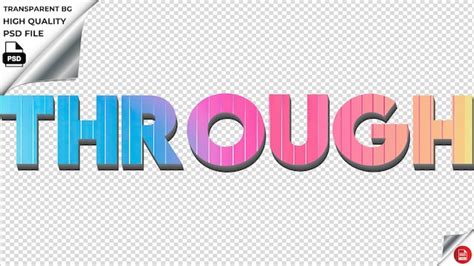 Premium Psd Through Typography Rainbow Colorful Text Texture Psd
