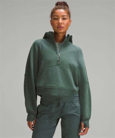 Lululemon Scuba Oversized Half Zip Hoodie Legacy Green Gold Lulu Fanatics