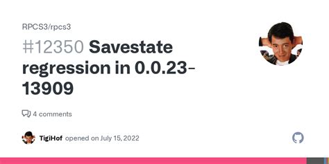 Savestate Regression In 0023 13909 · Issue 12350 · Rpcs3rpcs3 · Github